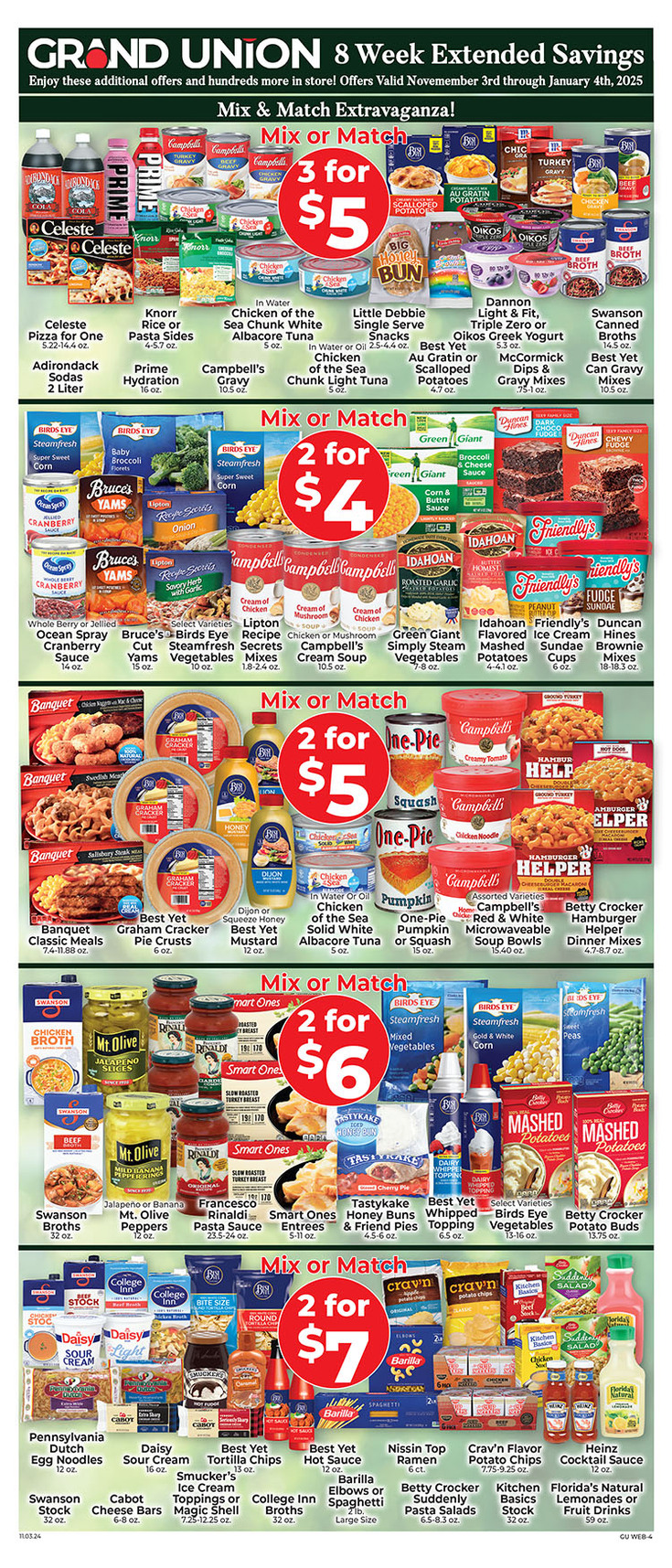 Print Weekly Specials - Grand Union | Warrensburg - 3836 Main St ...